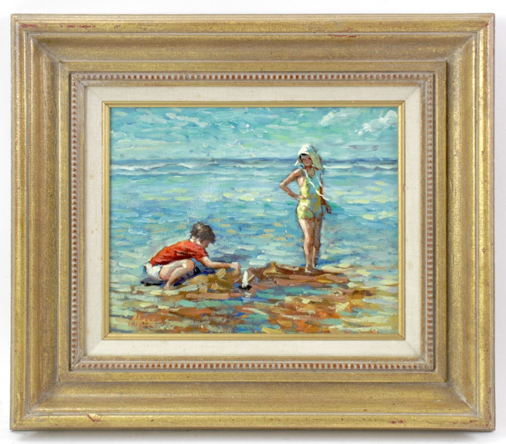 Purdy, Beach Scene With Children Auction