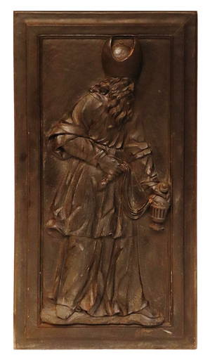 Relief Wall Panel Of A Cardinal With Incense