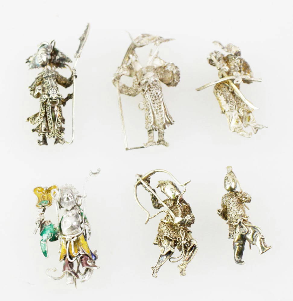 Chinese Miniature Silver Figures Auction