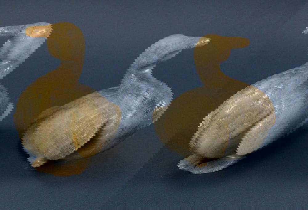 Antique Chinese Stone Ducks Auction
