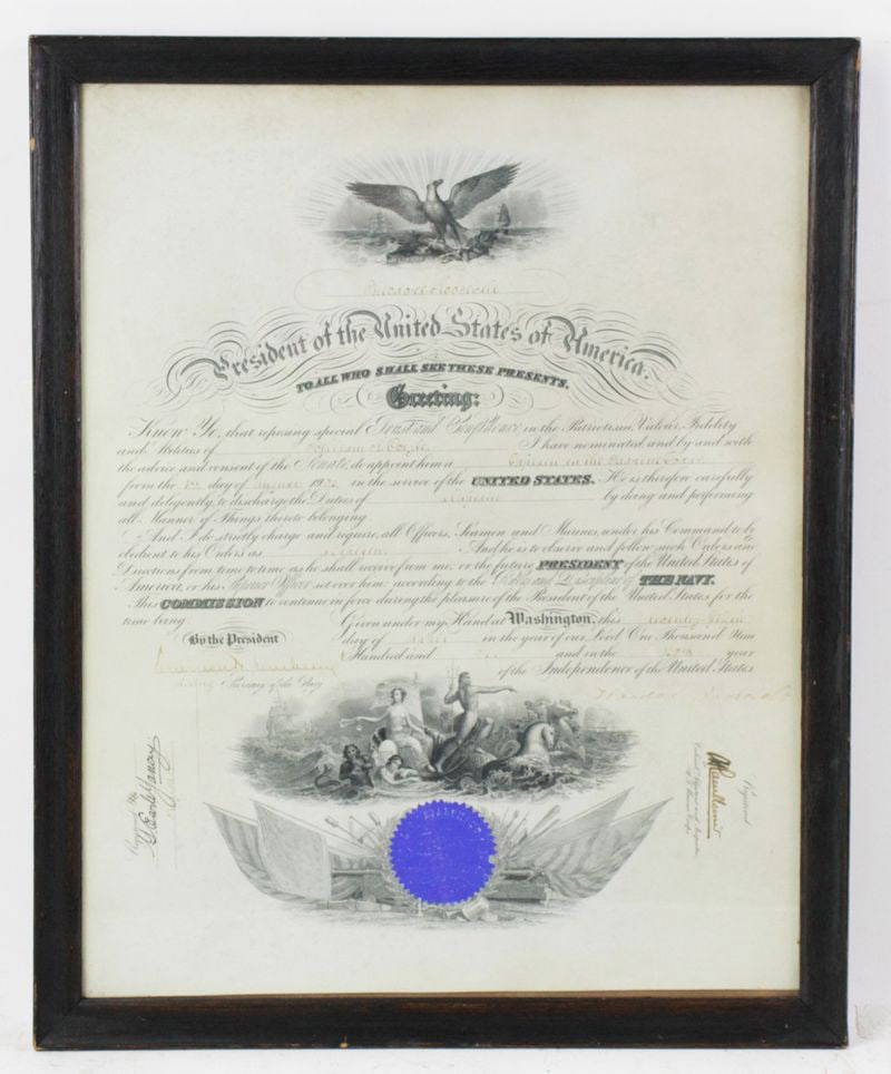 Presidential Commission Signed By Theodore Roosevelt Auction