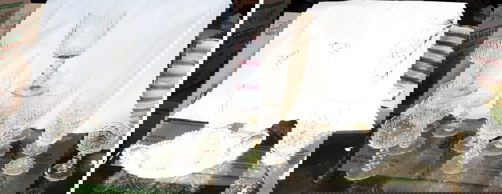 Crystal Stemware Set With Square Stem Auction