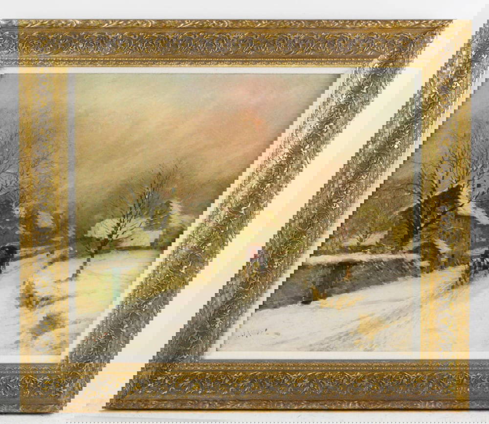 Joseph Million, European Winter Scene Auction