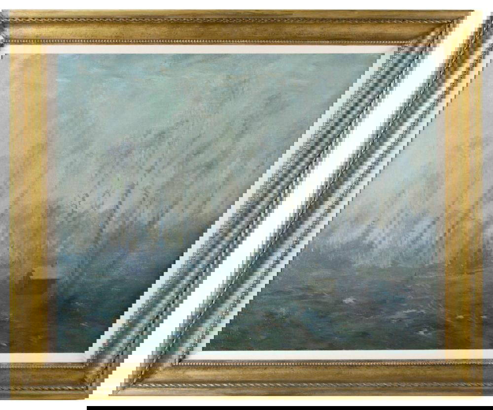 A.c. Goodwin, Landscape With Trees And House Auction