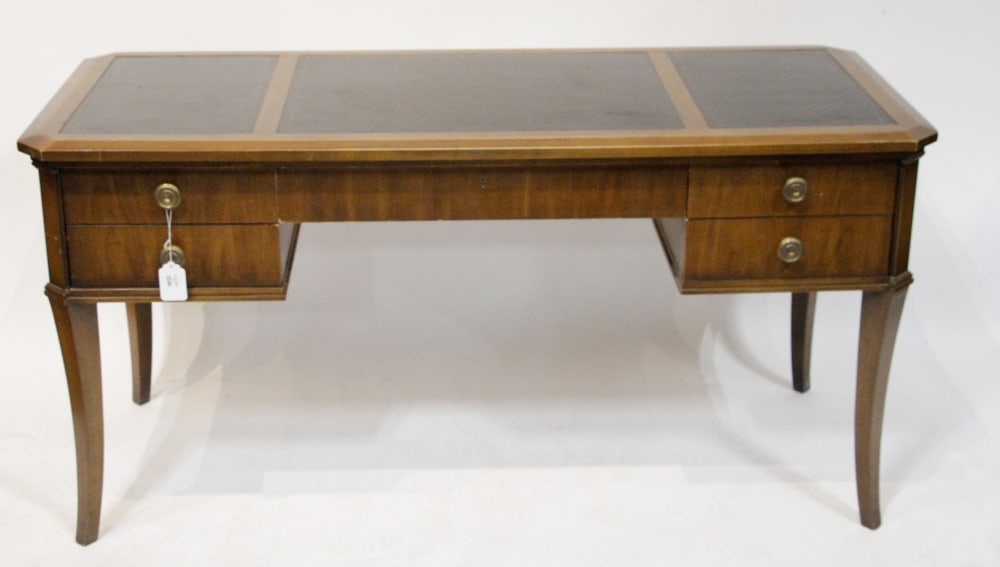 Neoclassical-style Leather-top Writing Desk Auction
