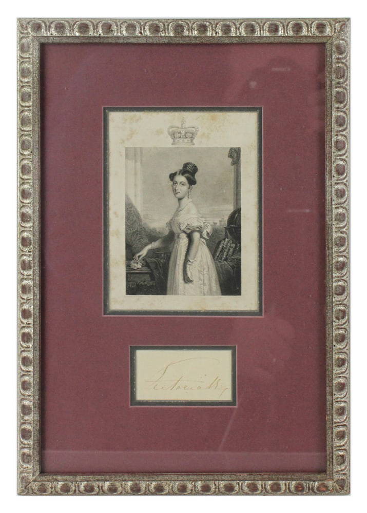 Queen Victoria Autograph Signature With Print Auction