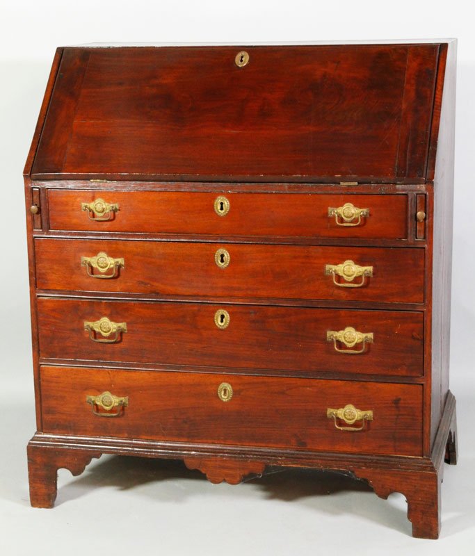 English Mahogany Drop Front Desk