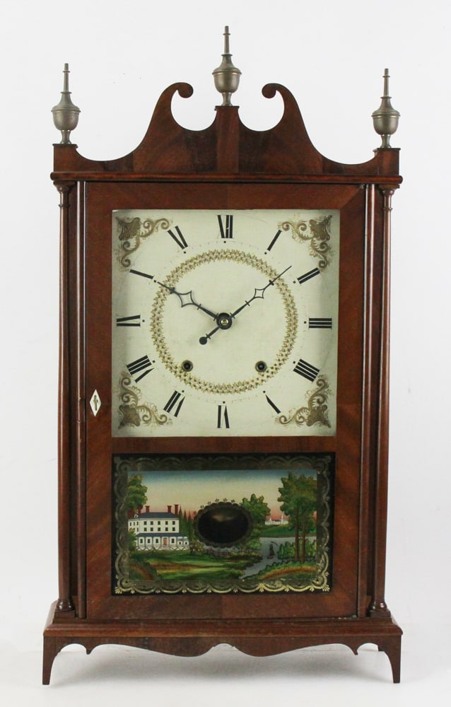 Eli Terry And Sons Mahogany Pillar And Scroll Clock - Jun 29, 2025 | Kaminski Auctions In Ma