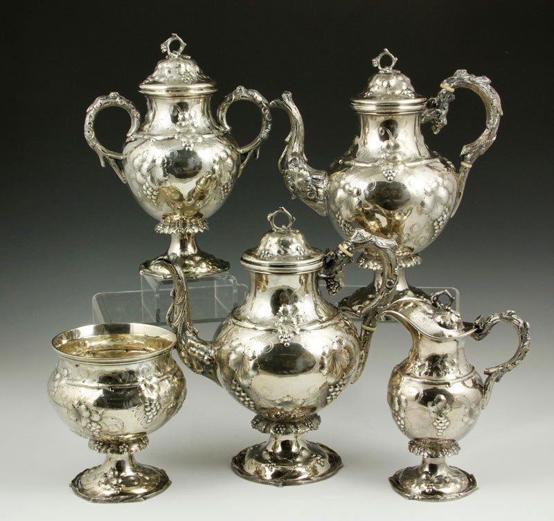 Rare American Repousse Silver Tea Set - Mar 09, 2013 | Kaminski ...