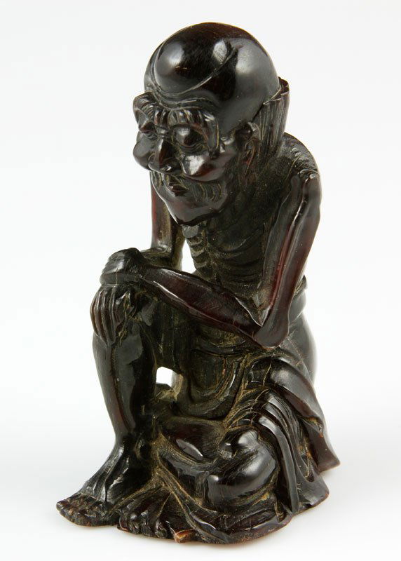 Chinese Carved Horn Buddha