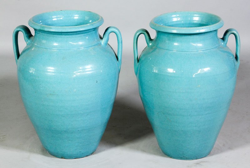Pair of Large Waymon Cole Pottery Jars - Apr 07, 2013 | Kaminski ...