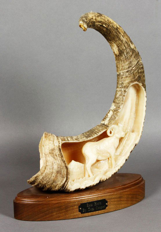 Carved Ram Horn