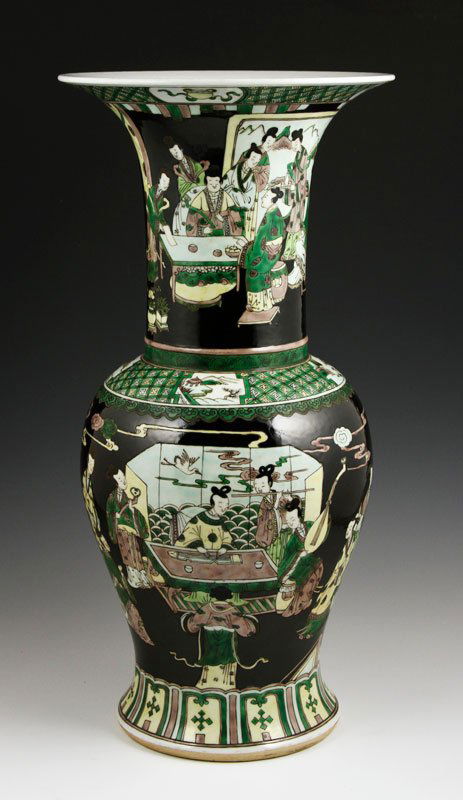 Chinese Kangxi Period Famille Verte Zun Vase - Sep 21, 2013 | Kaminski ...