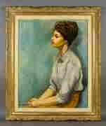 Soyer, "Woman in Blouse," O/C - Sep 07, 2014 | Kaminski Auctions in MA