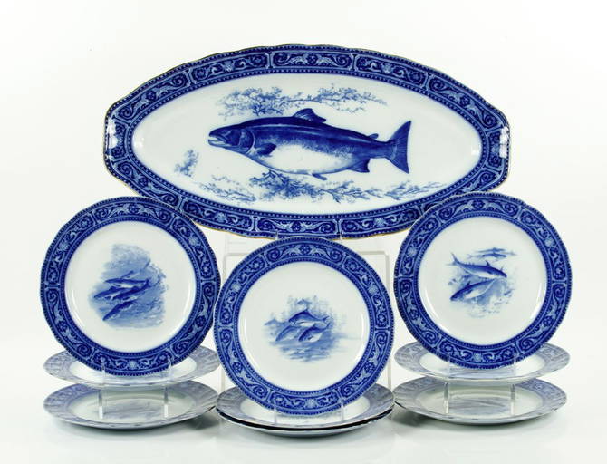 Royal Doulton Fish Platter And Plates