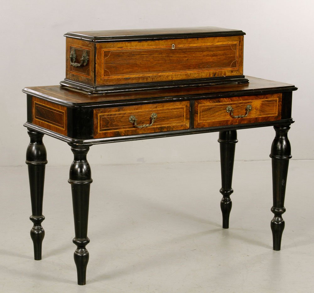 Swiss Music Box on Table - May 31, 2015 | Kaminski Auctions in MA