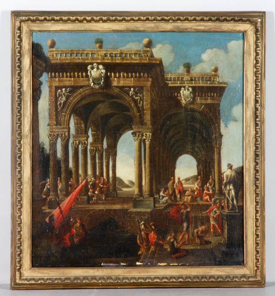 Manner of Codazzi, Arch with Figures, O/C - May 31, 2015 | Kaminski ...