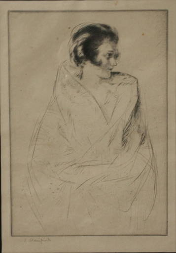 Edmund Blampied, Female in Blanket, Etching - Jun 28, 2015 | Kaminski ...