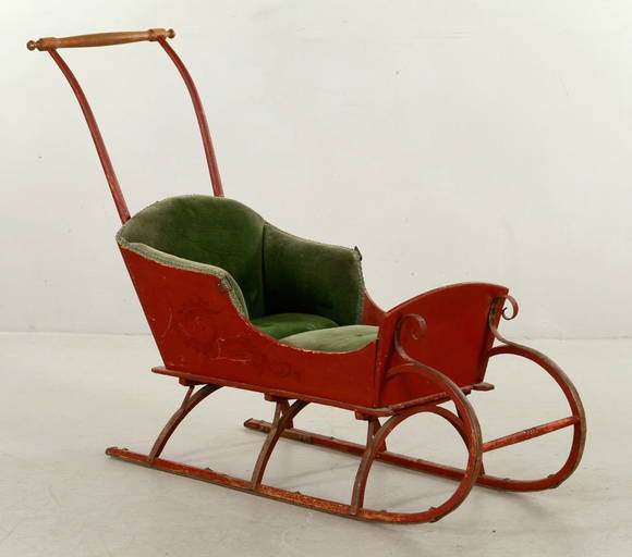 Victorian Child's Push Sleigh