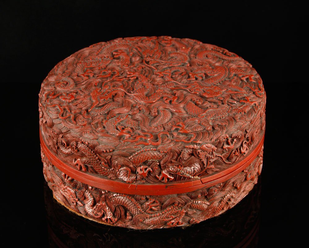 Late 19th C. Chinese Cinnabar Box