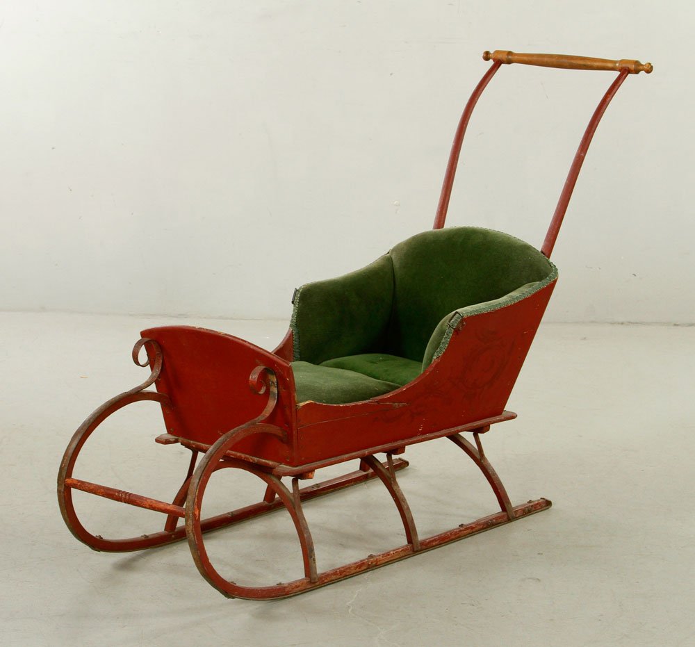 Victorian Child's Push Sleigh
