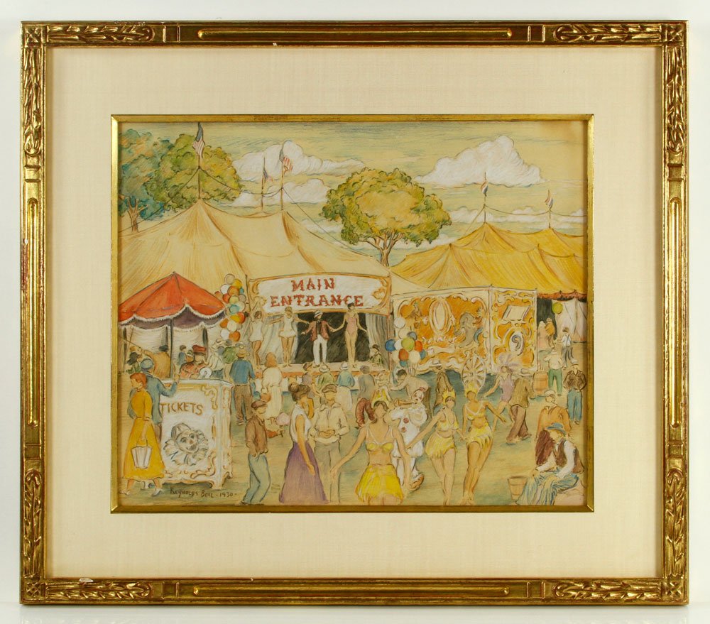 Beal, Colored Crayon, Circus Scene