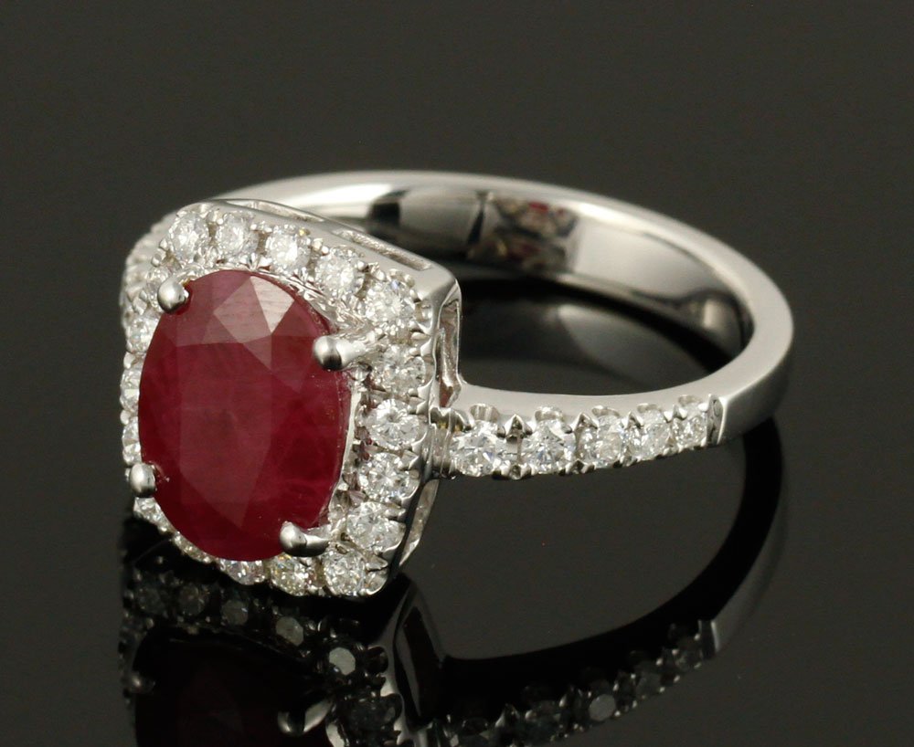 18K White Gold, Diamond and Ruby Ring - May 22, 2016 | Kaminski ...