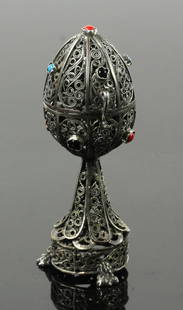 Faberge Silver Rabbit Figure