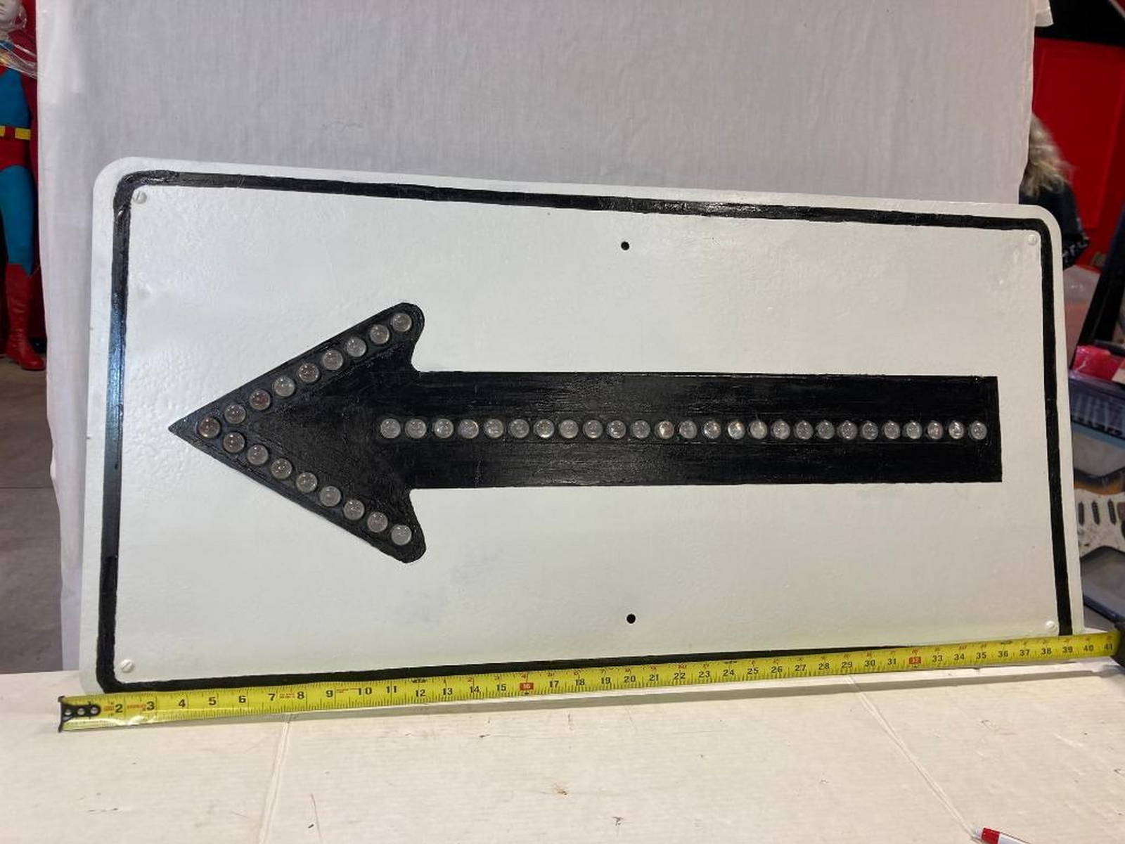 1920's "one Way" Street Sign With Reflective Marbles Restored Auction