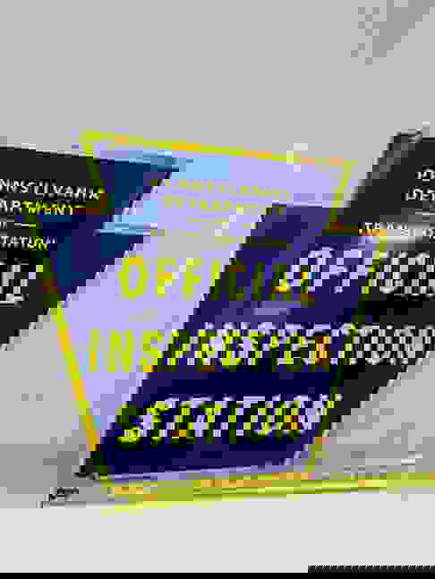 Pa Department Of Tranportation: Official Inspection Station Sign Auction