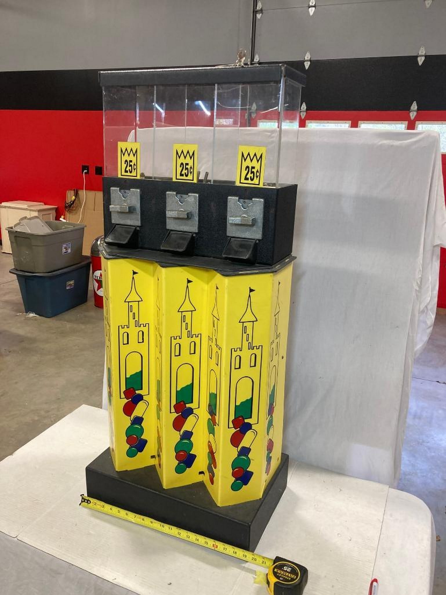 1940's "triple 25 Cent Gumball" Vending Machine Auction