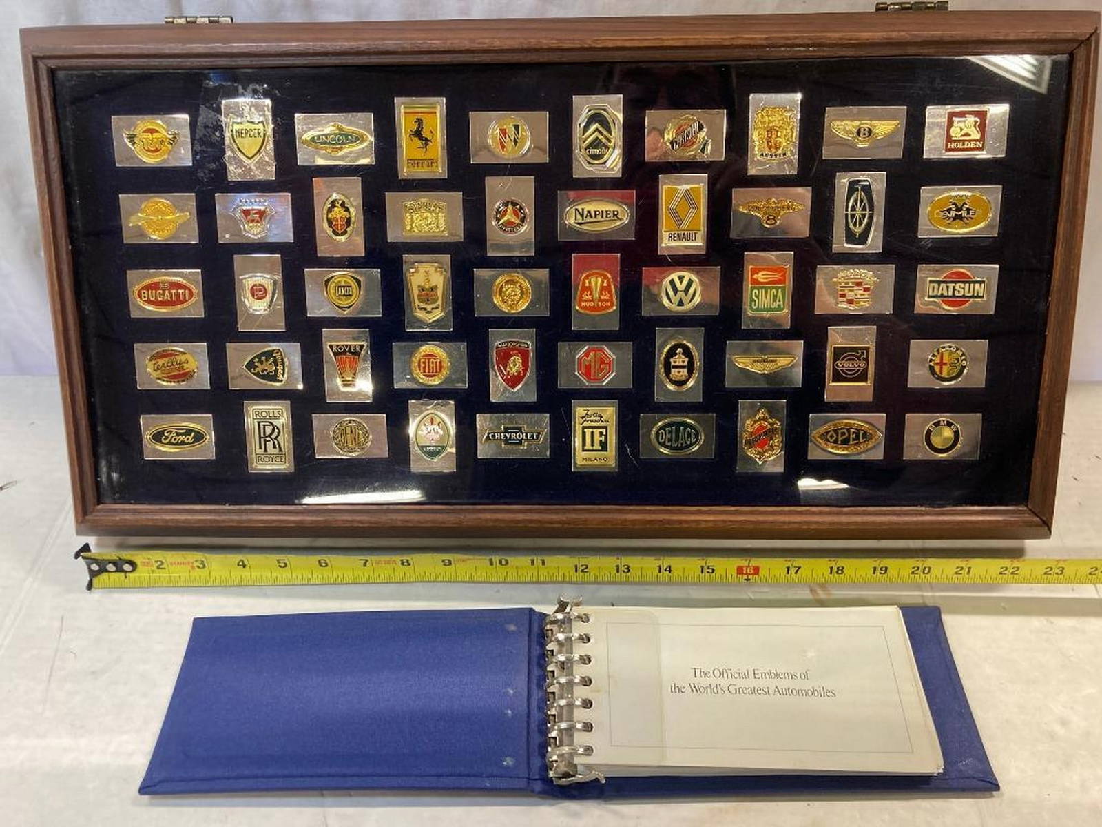 Franklin Mint "50 Automobile Brand Crests" Sterling Silver&24kt. Gold ...
