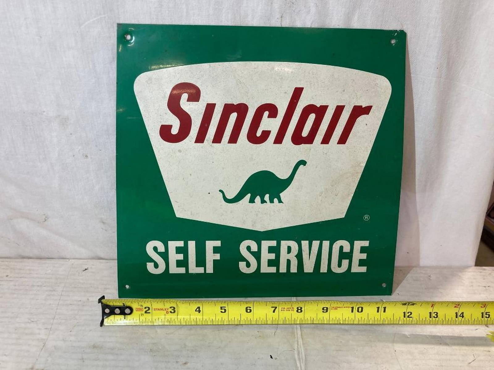 1950's "sinclair Gas Self Service" Tin Sign Auction