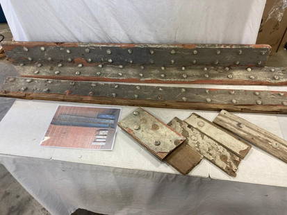 1997 "titanic" 2 White Hull Section Pieces W/rivets Coa Auction