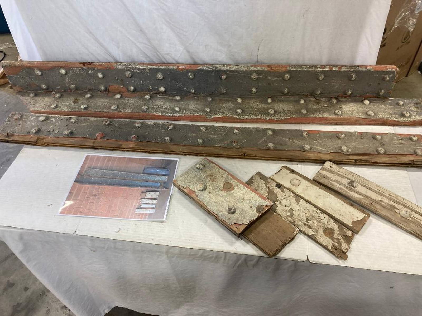 1997 "titanic" 3 Black & 4 White Hull Section Pieces W/rivets Coa Auction