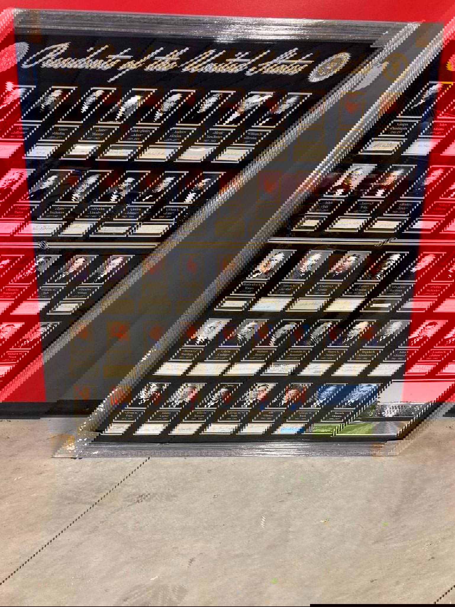 44 Individually Signed Presidential Cuts Photo Frames Auction