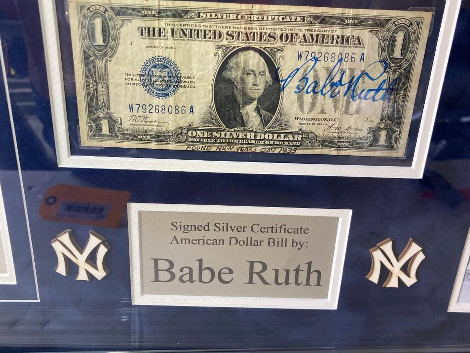 Babe Ruth Signed Us $1 Bill With Coa Auction