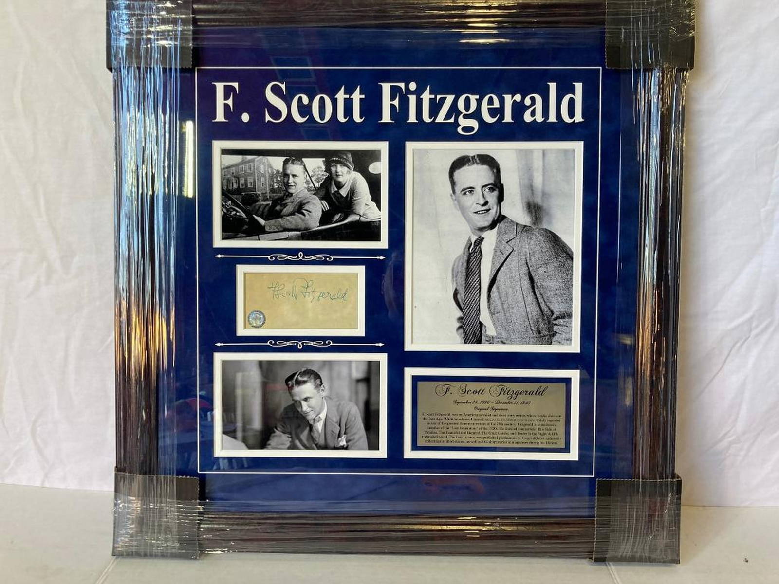 F. Scott Fitzgerald Signed Cut Photo Frame Auction