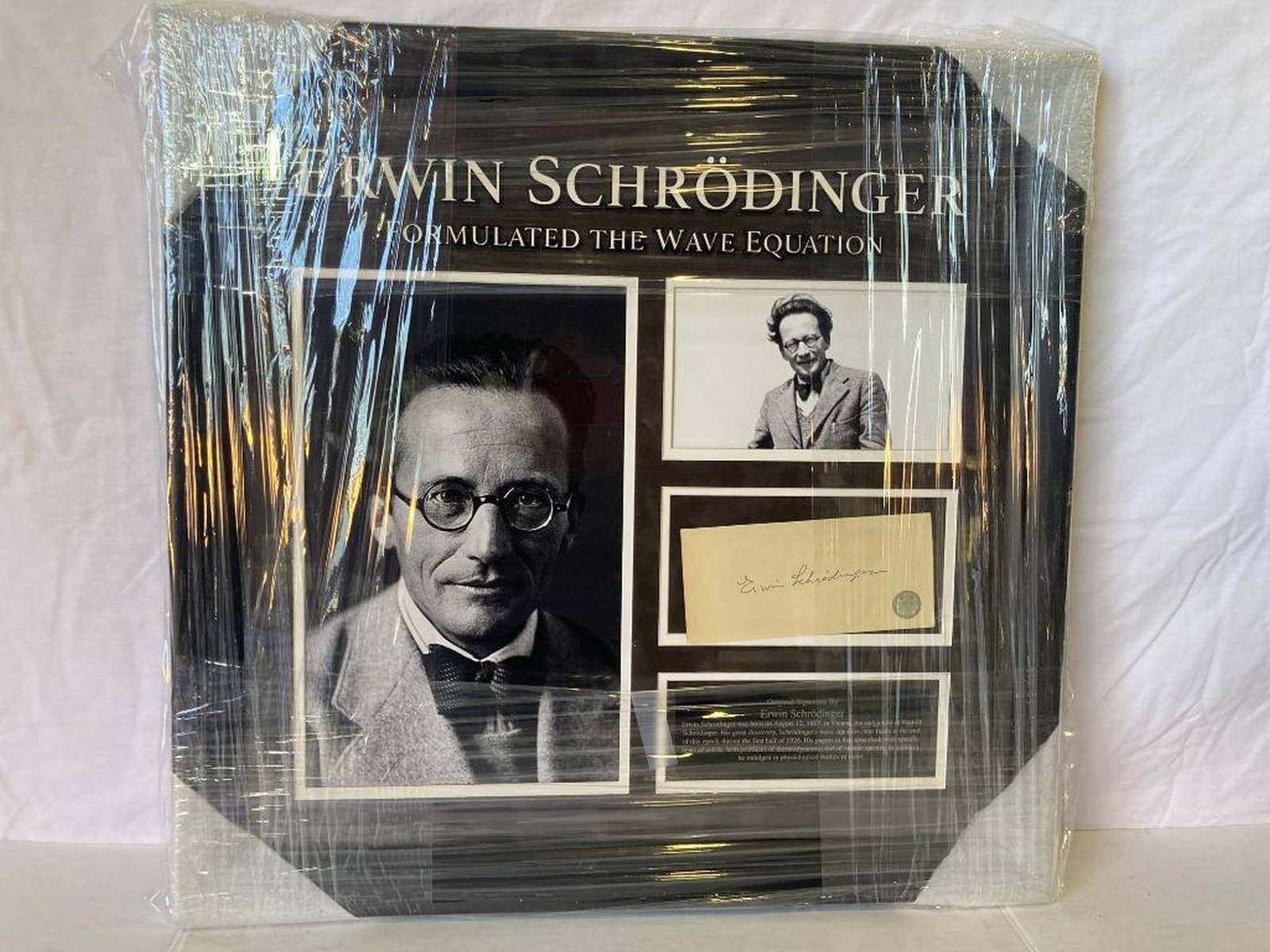 Erwin Schrodinger Signed Cut Photo Frame Auction
