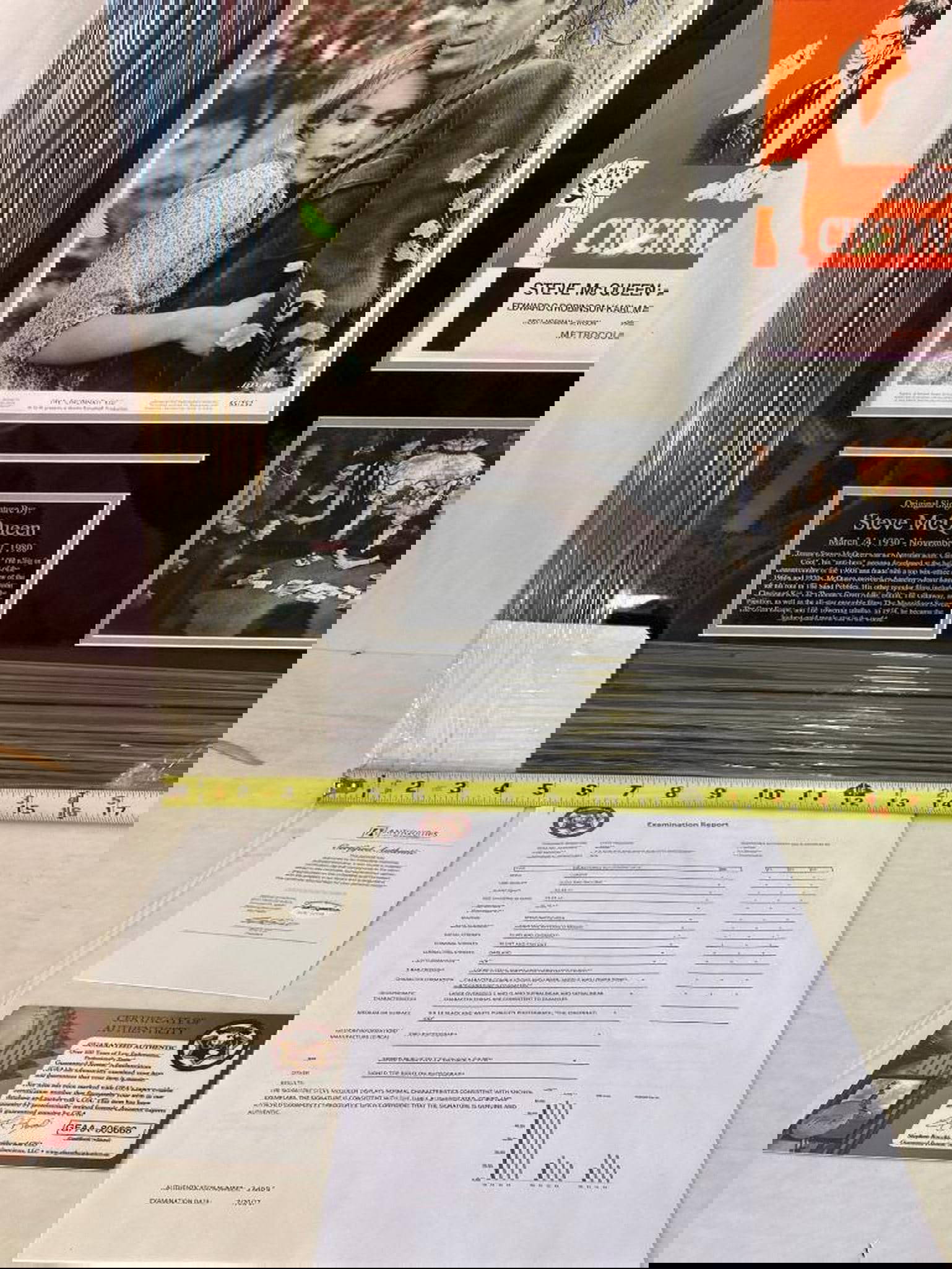 Steve Mcqueen "cincinnati Kid" Signed Photo Frame Auction