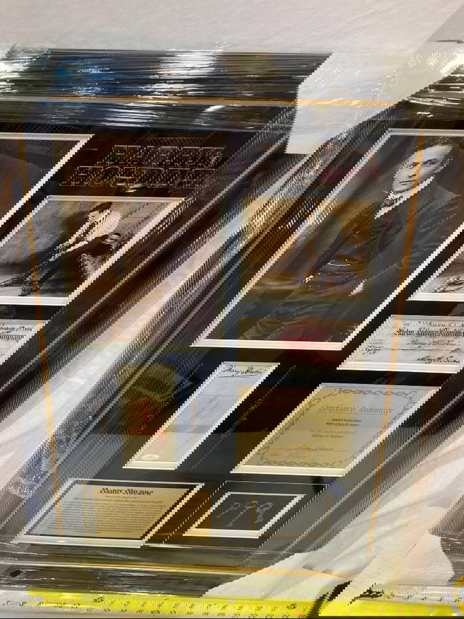 Harry Houdini Signed Check Photo Frame & Keys Auction