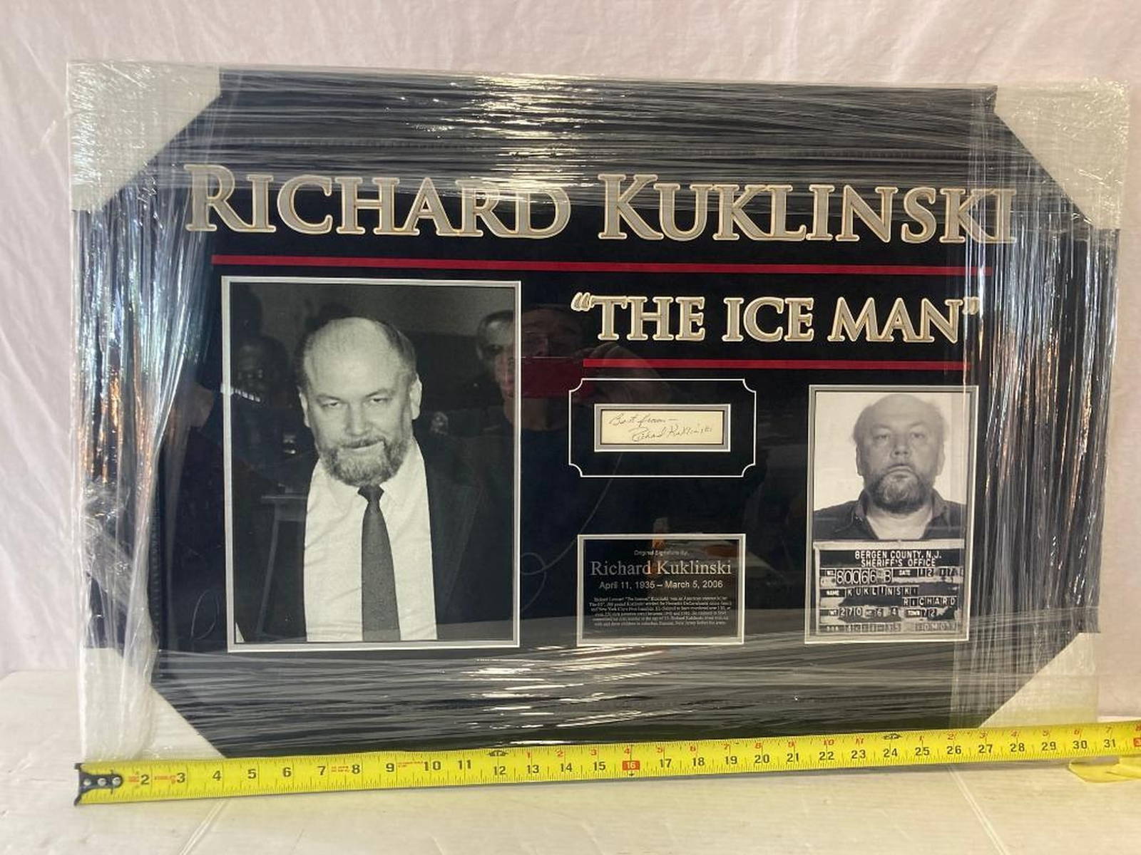Richard Kuklinski "the Iceman" Signed Cut Photo Frame Auction
