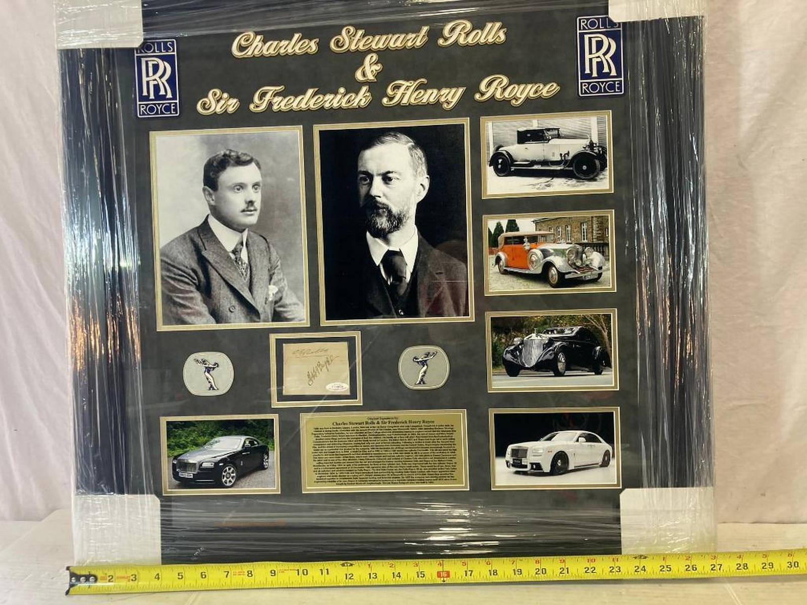 Charles Rolls & Henry Royce "rolls/royce" Signed Cuts Photo Frame Auction