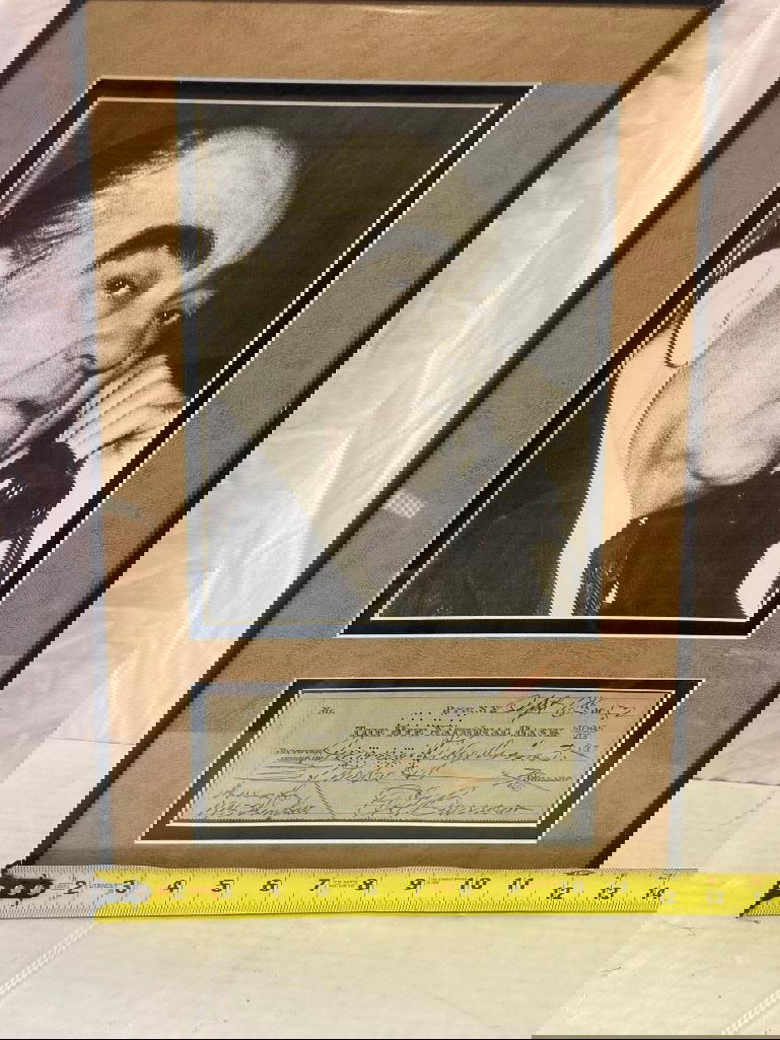 Ed Barrow Signed Check Photo Frame Auction