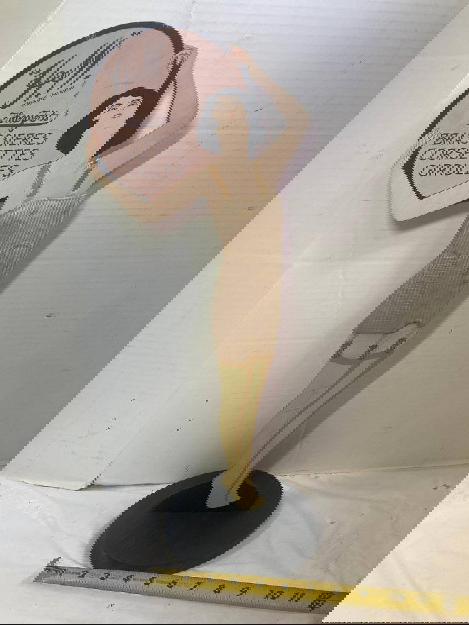 1920's "h&w:they Fit" Flapper Underwear Advertising Display Stand Auction