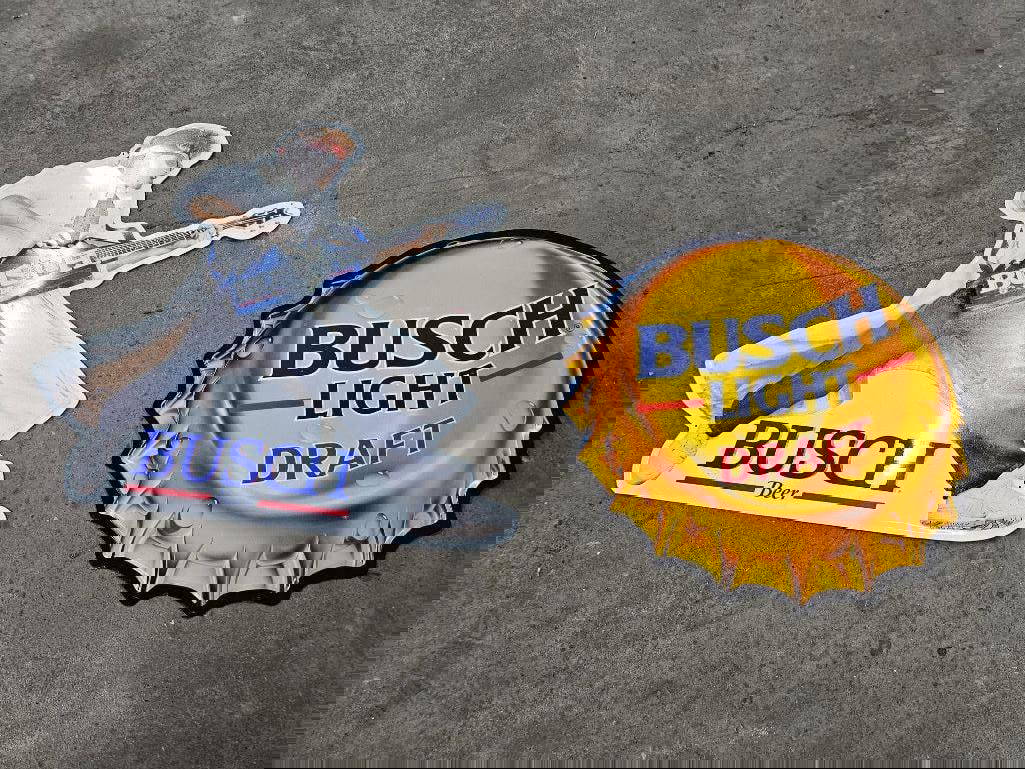 (2) Busch Beer Signs Auction