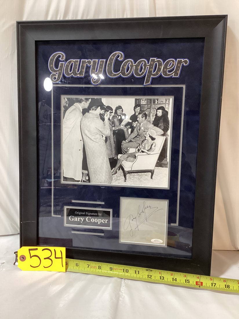 Gary Cooper Signed Cut Auction
