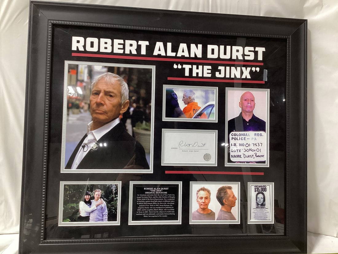 Robert Durst The Jinx Signed, Cut Photo Frame Auction