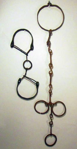 Two African Slave Shackles