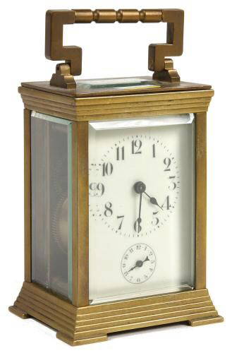 Solid Brass Carriage Clock, Movement Marked France
